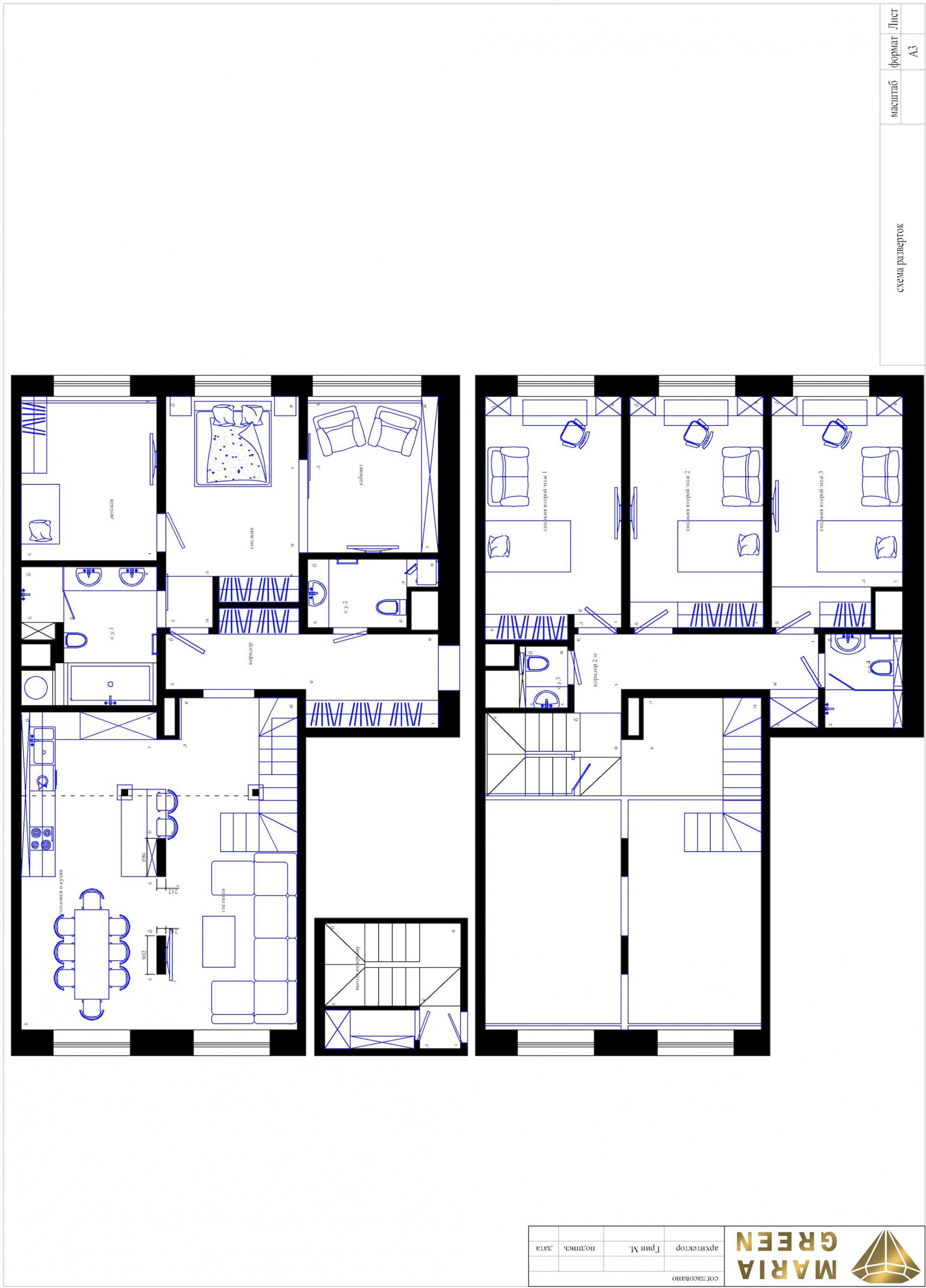 Duplex Apartment Design in a Classic Style | Maria Green – Interior ...