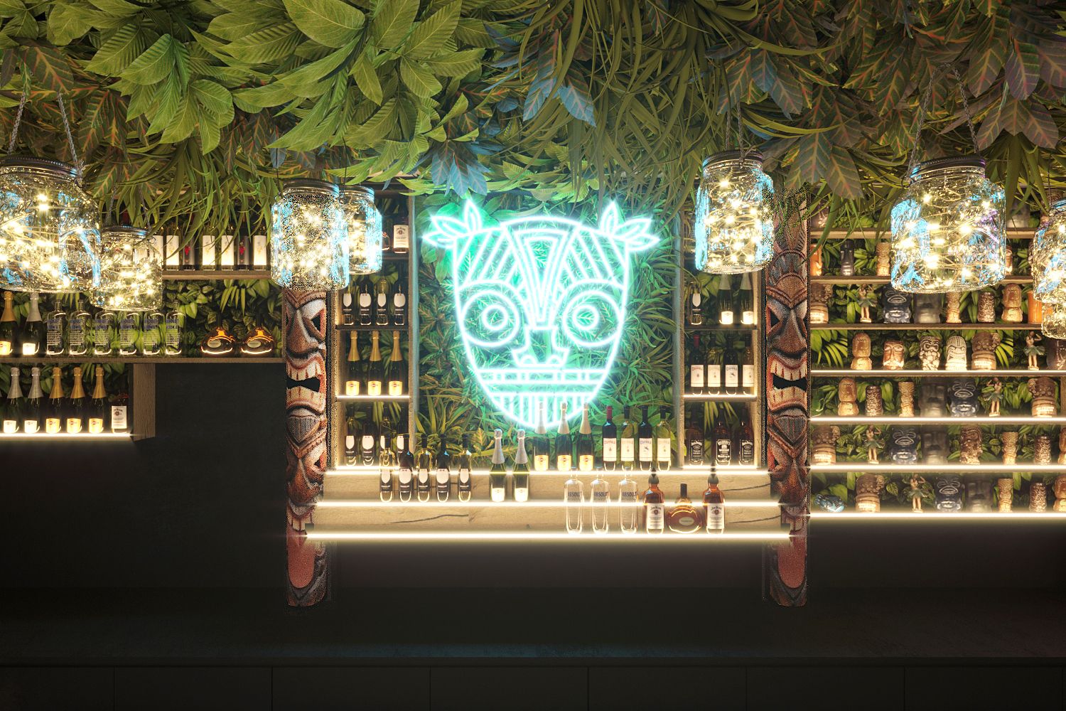 Tiki Tiki Bar Interior Design in Limassol, Cyprus | Maria Green ...